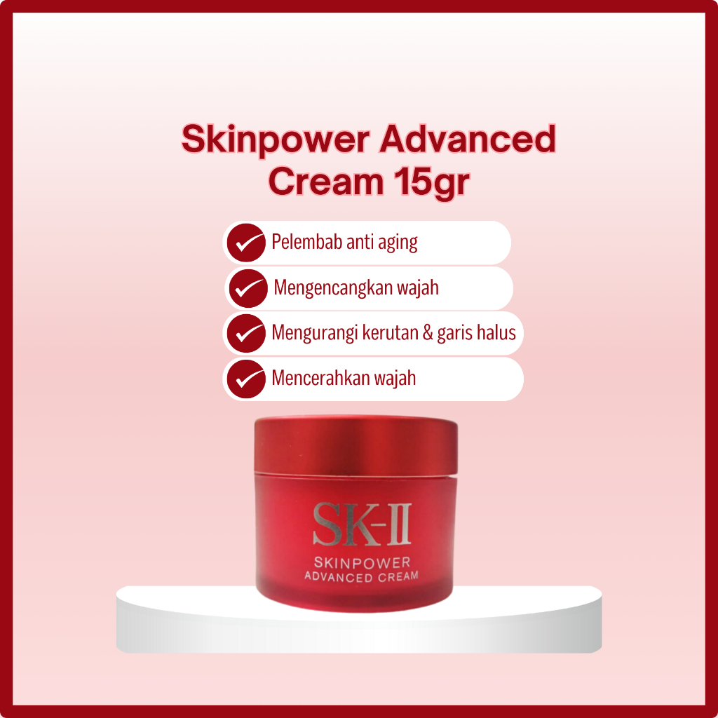 Jual SKII SK-II SK2 Skinpower Advanced Cream 15gr - Skin Power Pelembab Wajah | Shopee Indonesia