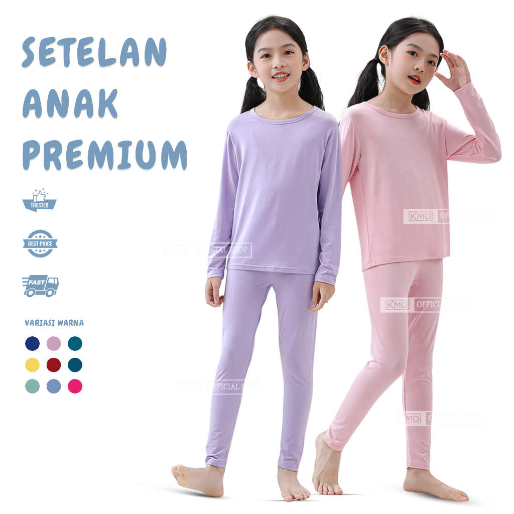 Jual Setelan Manset Anak Polos Perempuan Lengan Panjang Unisex Usia 2 ...