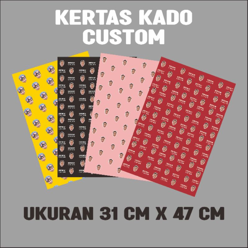 Jual Kertas Kado Custom Ukuran 31 cm x 47 cm | Shopee Indonesia
