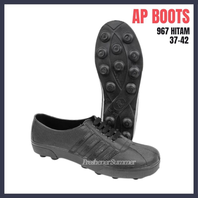 Jual Sepatu AP Boots 967 Hitam - Sepatu Bola Kerja Kebun Bahan Karet ...