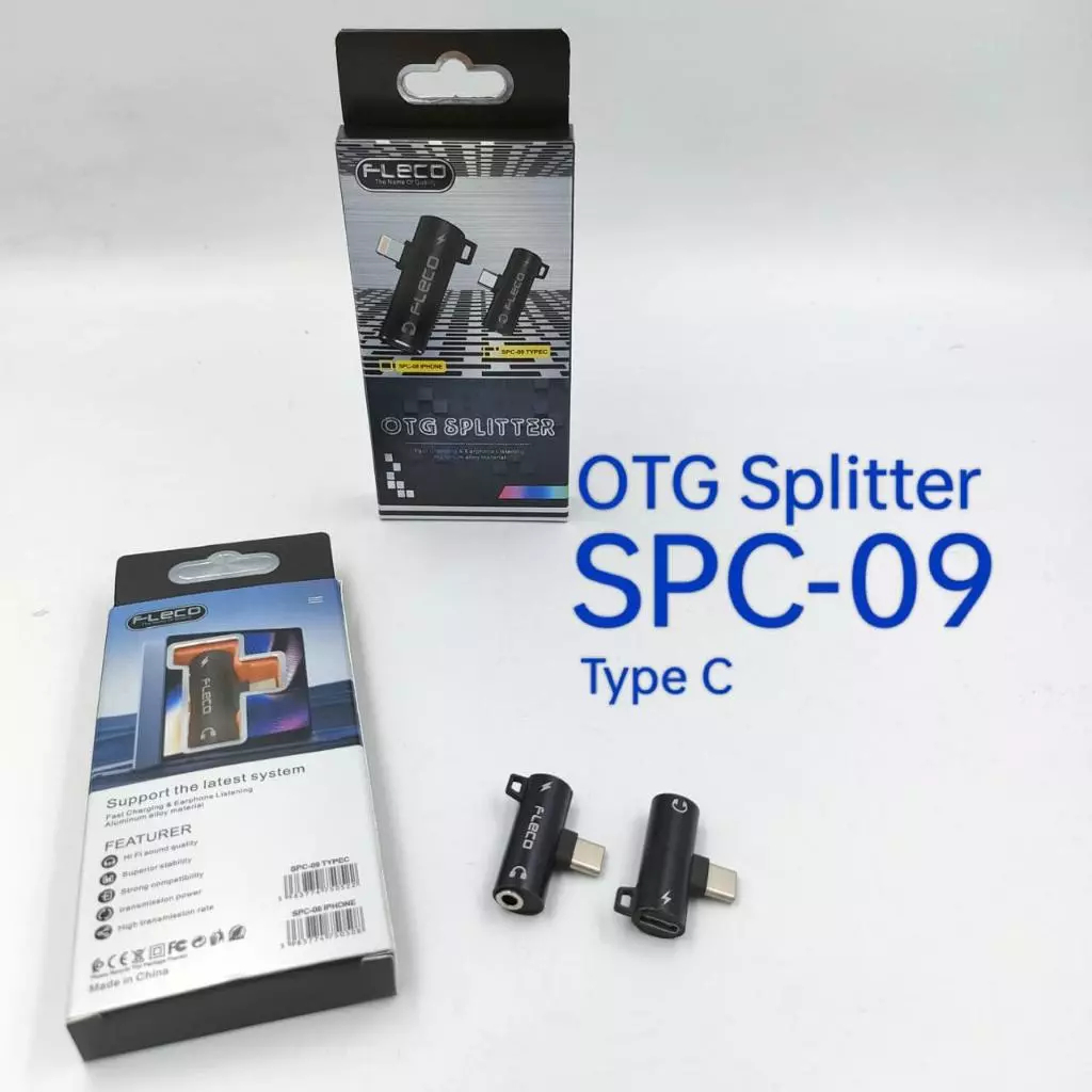 Jual OTG SPLITTER SPC-09 TYPE C ORIGINAL OTG SPLITTER FLECO TYPE C SPC ...