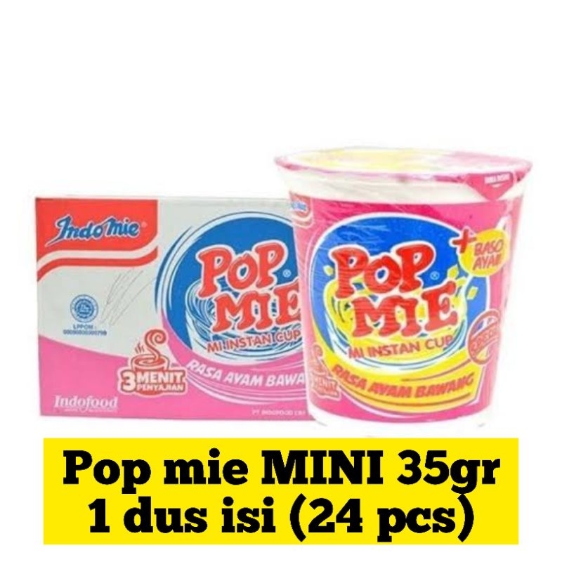 Jual Pop mie MINI 35gr 1 dus isi (24 pcs) | Shopee Indonesia