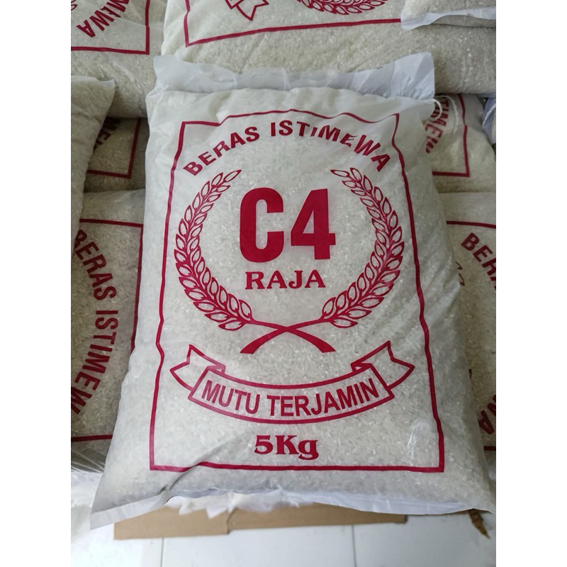 Jual BERAS C4 RAJA MERAH KEMASAN 5KG | Shopee Indonesia