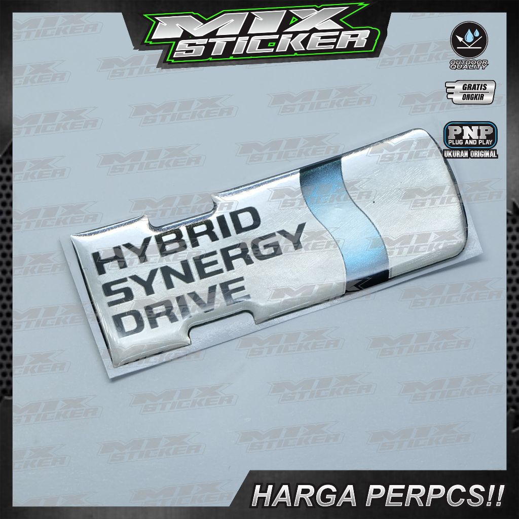 Jual emblem hybrid / emblem sticker hybrid / sticker logo hybrid ...