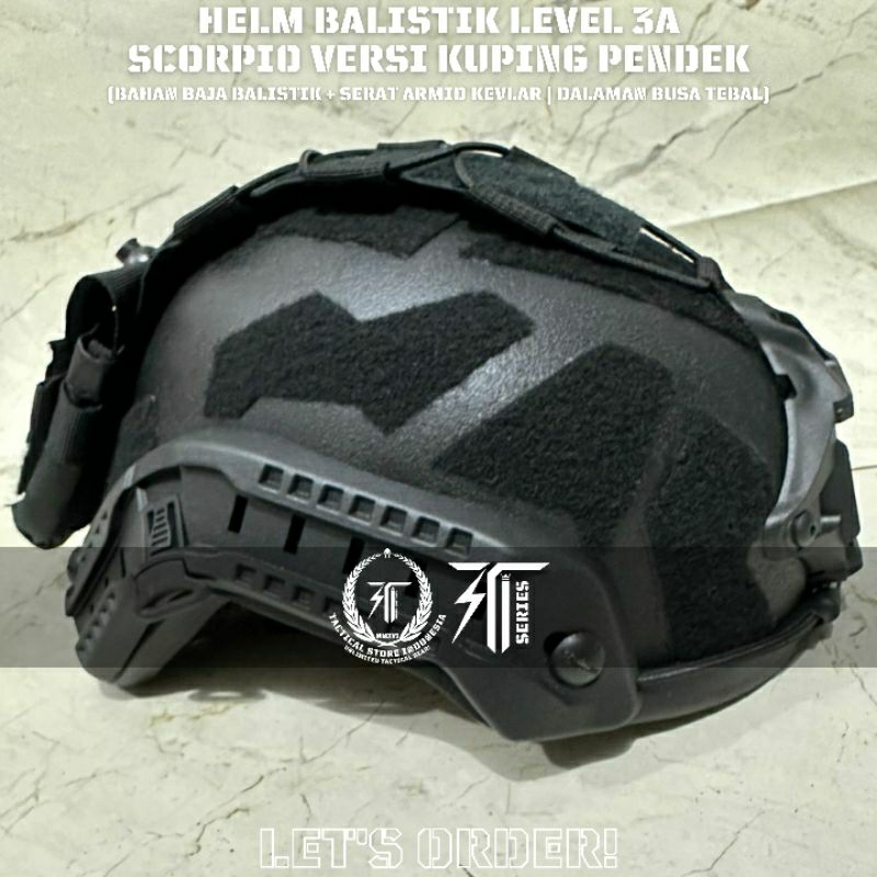 Jual ORIGINAL 100% HELM BALISTIK LEVEL 3A MODE SCORPIO VERSI KUPING ...