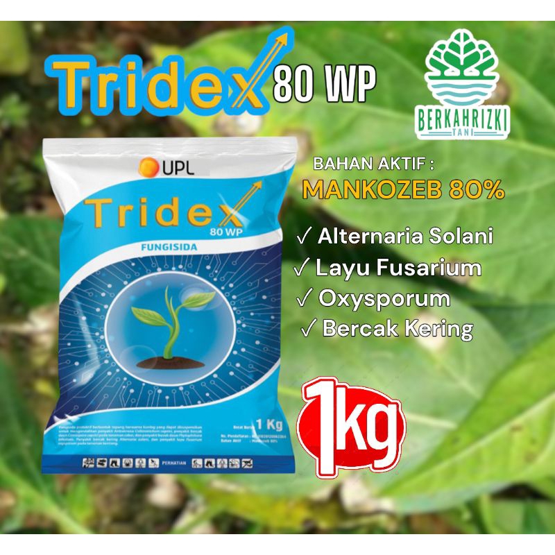 Jual FUNGISIDA TRIDEX 80 WP 1 KG MANKOZEB 80% PRODUK ORIGINAL | Shopee ...