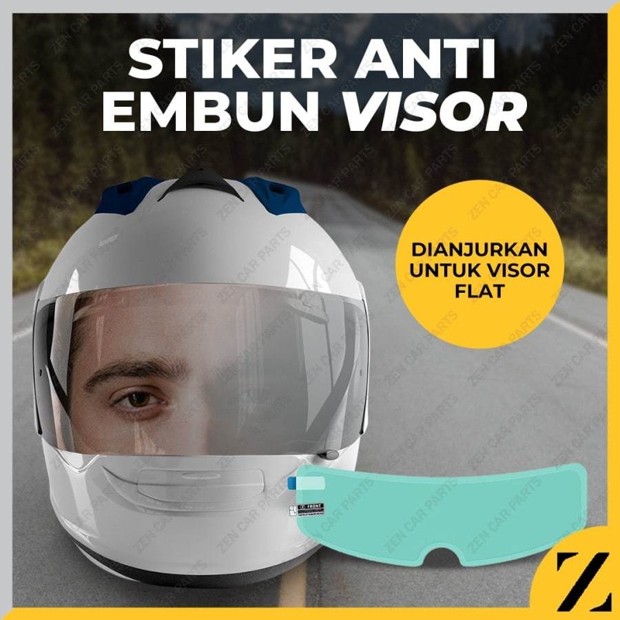 Jual Clear Vision Glass sticker helm free stiker anti embun spion ...