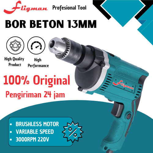 Jual Mesin Bor Beton | Electric Impact Hummer Drill 13mm-variable speed ...