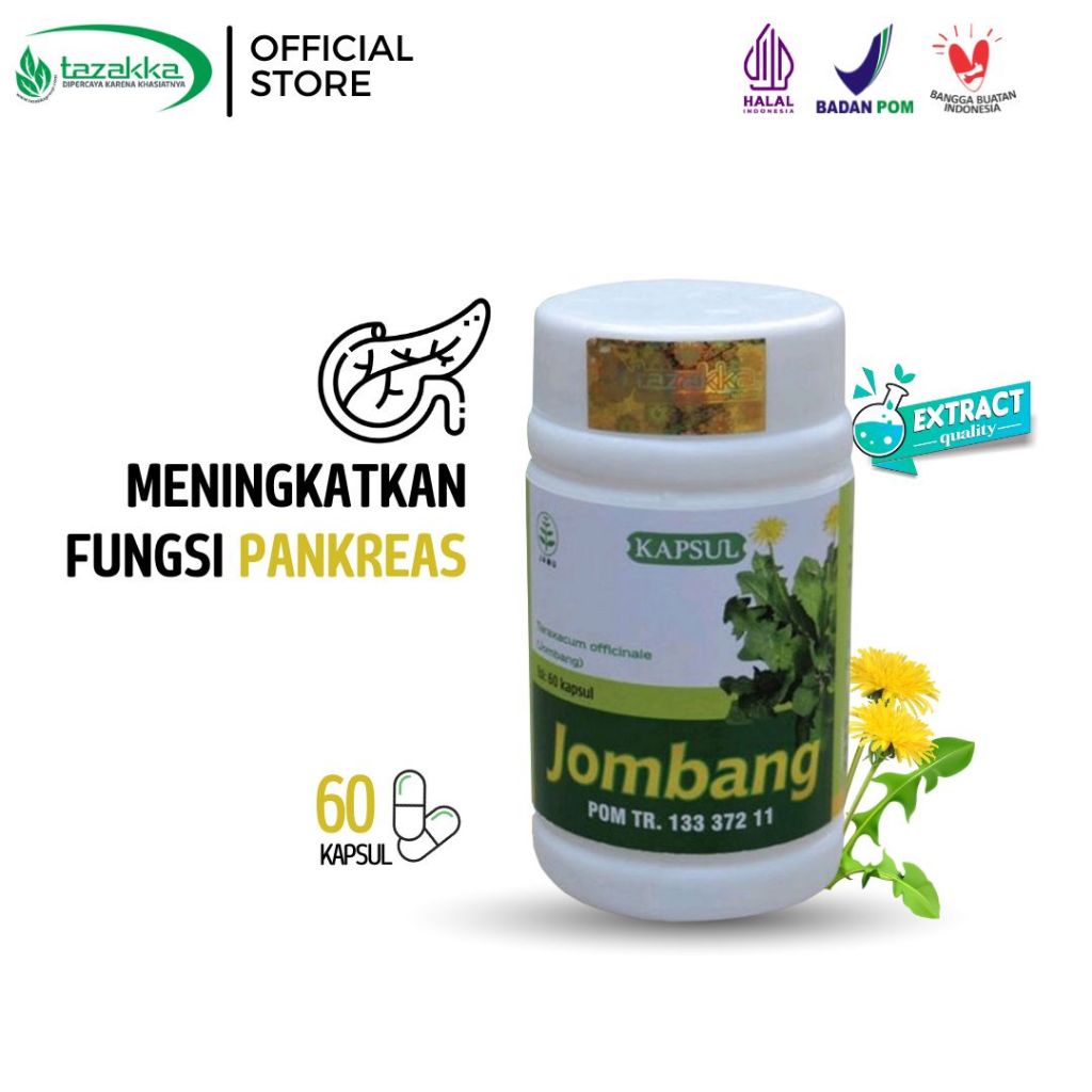 Jual TAZAKKA Daun Jombang Ekstrak Obat Pankreas Diabetes Penurun Gula ...