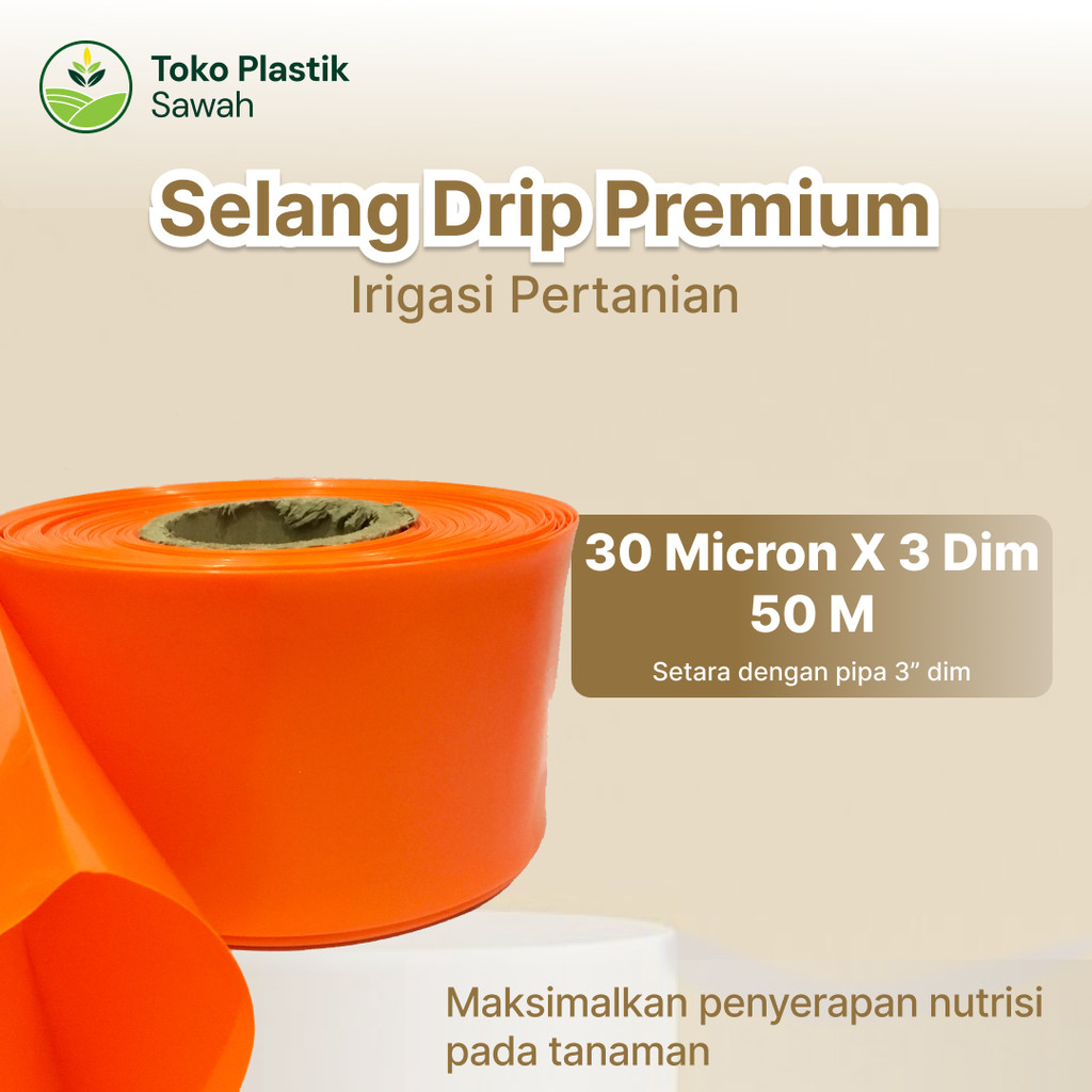Jual Selang Drip Premium 30 micron 3 dim 50 meter - Pipa 3 inch ...
