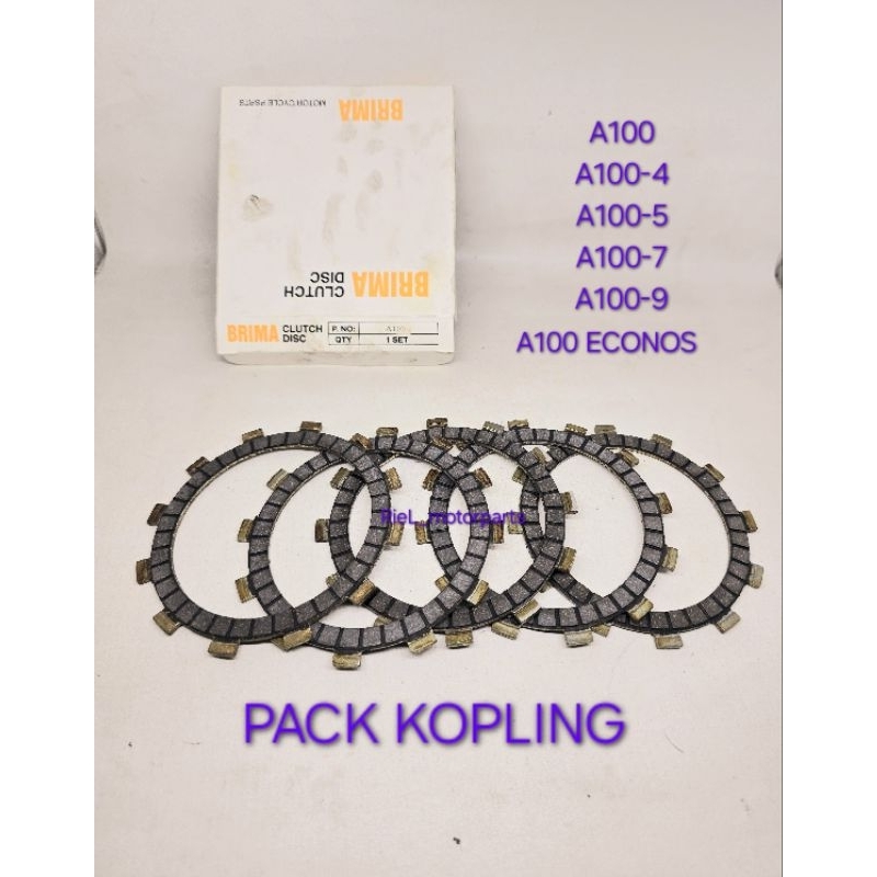 Jual Pack Kopling (BR) A100 / A1005 / A1007 / A1009 / ECONOS kampas kopling plat BRIMA | Shopee ...