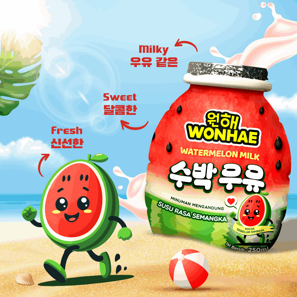 Jual Wonhae Watermelon Milk 250mL | Shopee Indonesia