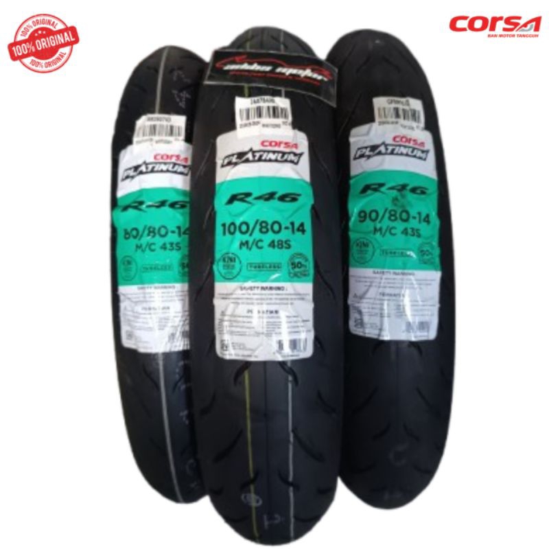 Jual Ban Corsa Platinum R46 Ring 14 Tubles 80/80-14 90/80-14 100/80-14 ...