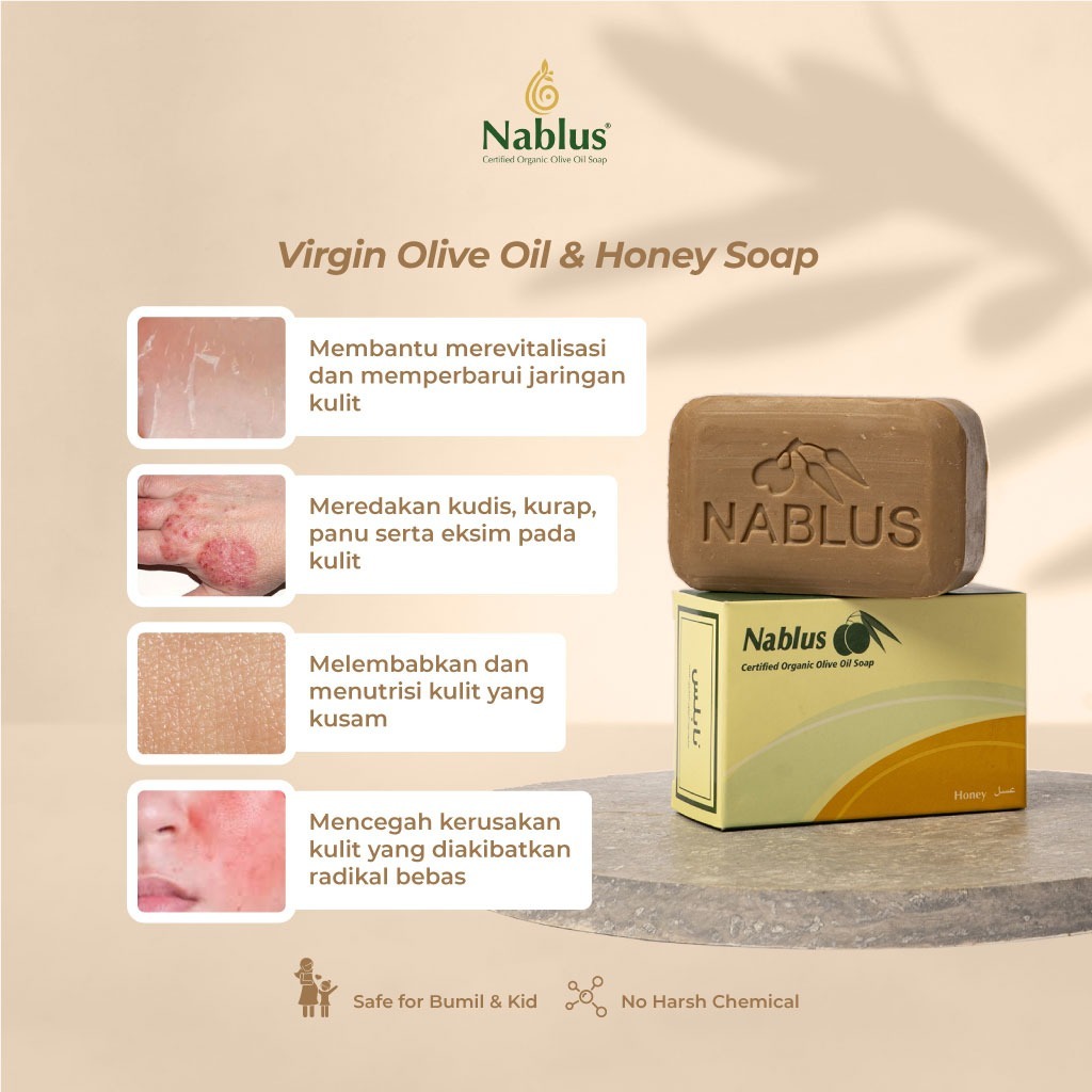 Jual Sabun Herbal Nablus Madu - Atasi Kulit Kering & Gatal - Asli ...