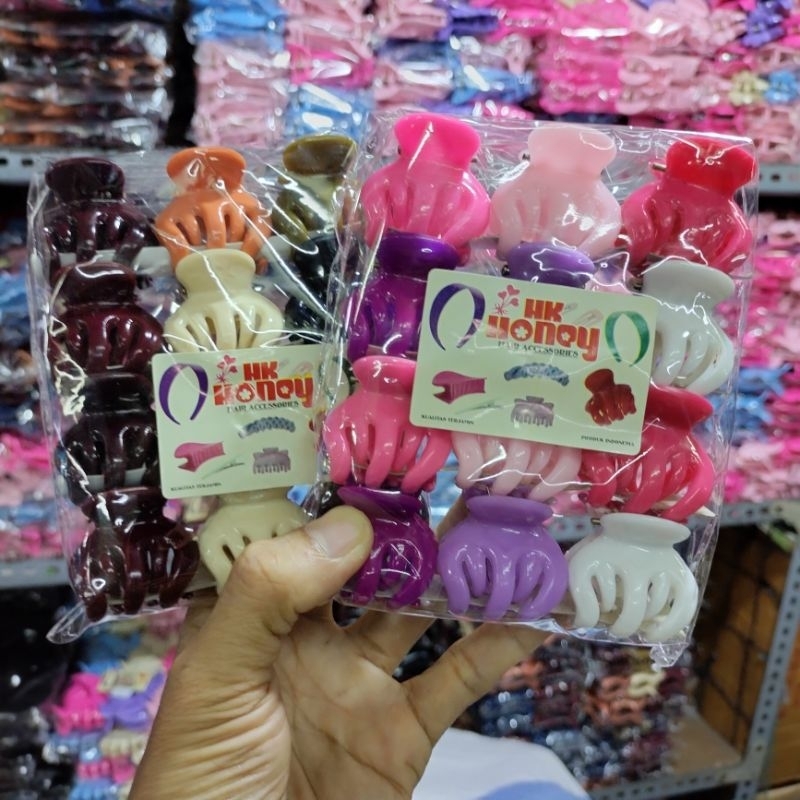 Jual (ISI 12 PCS) JEPIT RAMBUT PONI JEDAI TANGGUNG UKURAN 3CM 5 JARI ...