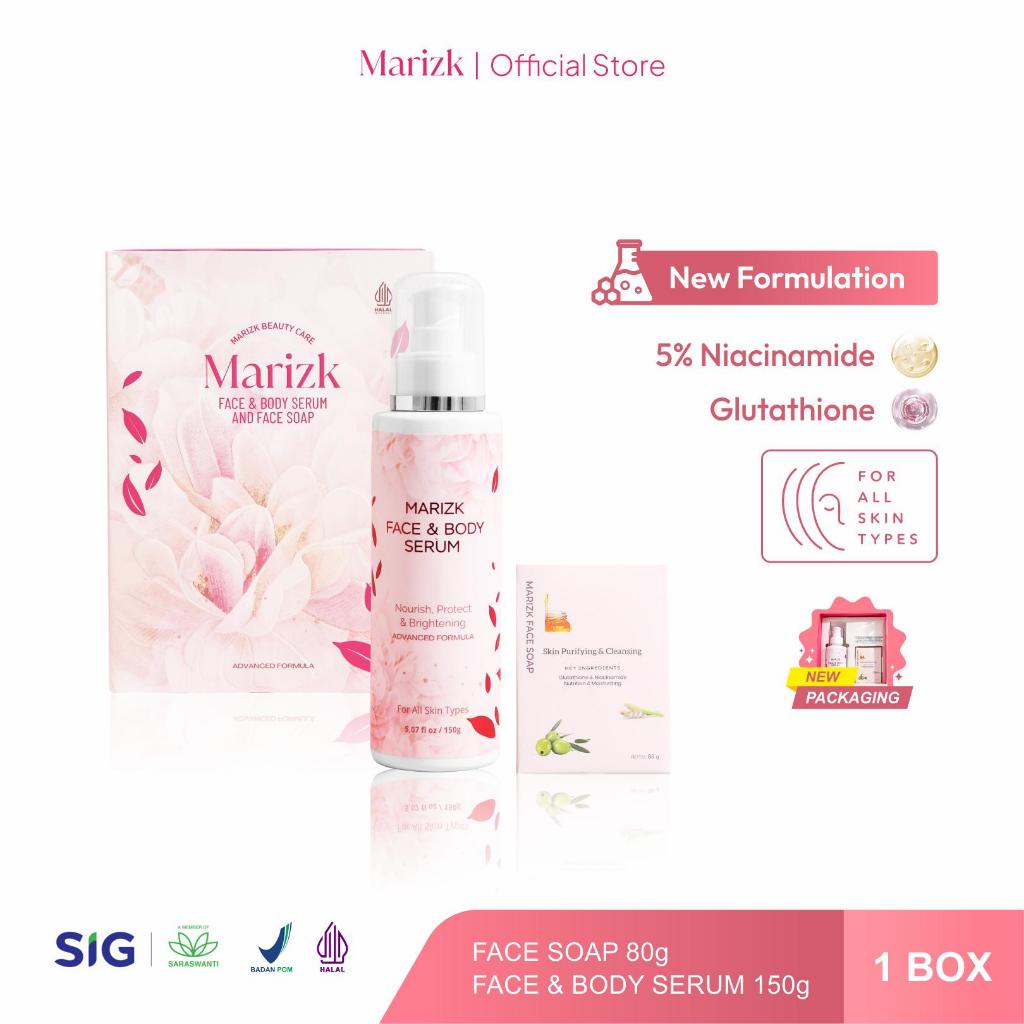 Jual MARIZK Face & Body Serum + Face Soap Ampuh Atasi Muka Kusam Flek ...