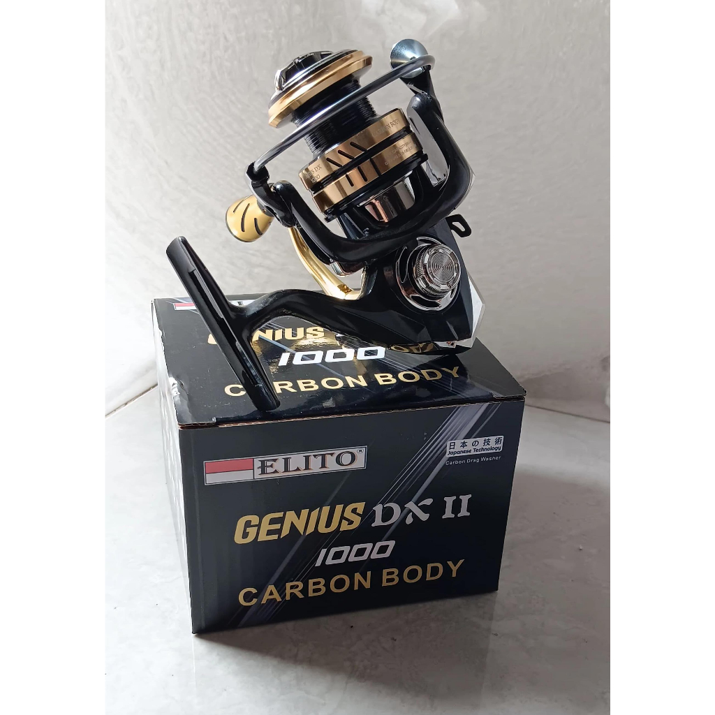 Jual Rell Elito Genius DX II 1000 Carbon Body Power Handle | Shopee Indonesia
