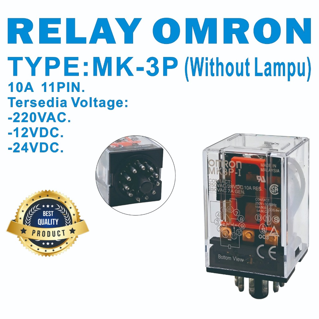 Jual RELAY OMRON MK-3P 11 PIN (Without Lampu) | Shopee Indonesia