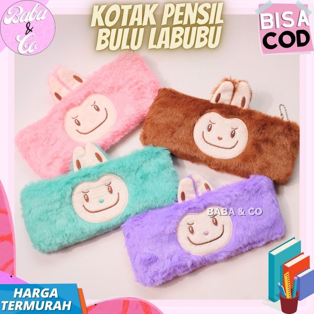 Jual KOTAK PENSIL LABUBU BULU LUCU UNIK TEMPAT PENSIL KAIN LABUBU KOTAK ...