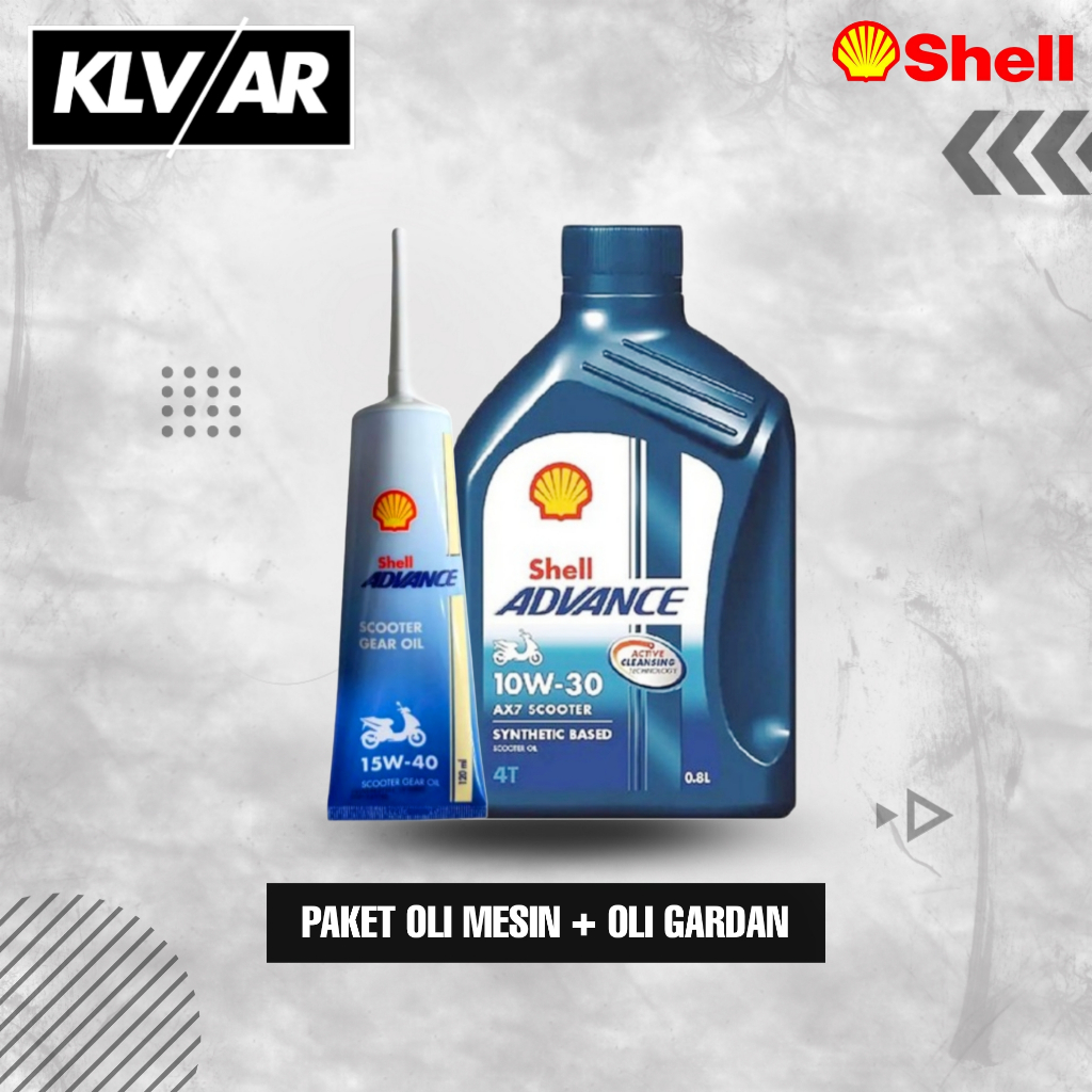 Jual Paket Shell Advance AX7 Scooter 10W30 JASO MB 650ml & 800ml Oli ...