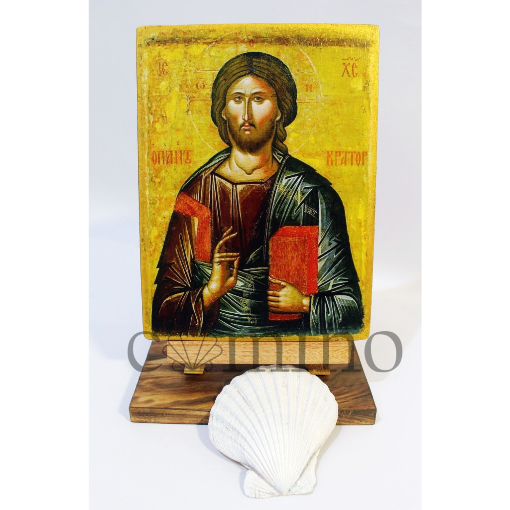 Jual Ikon Kristus Pantokrator Bizantium | Bizantin Wood block Kayu asli ...