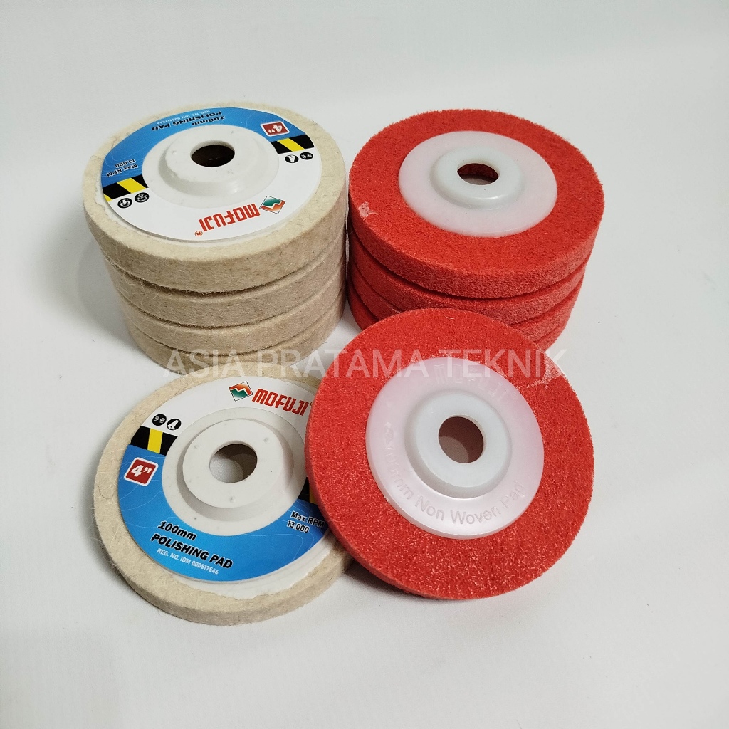 Jual Mata Gerinda Poles 4 Inch / Wool Wheel Mata Poles Body Motor Mobil ...