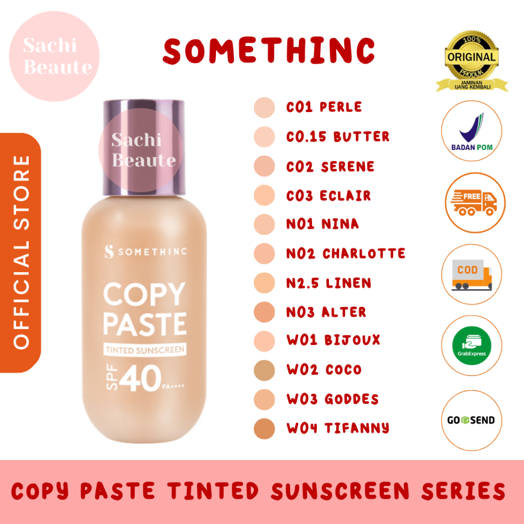 Jual SOMETHINC Copy Paste Tinted Sunscreen SPF 40 PA++++ - Skin Tint ...