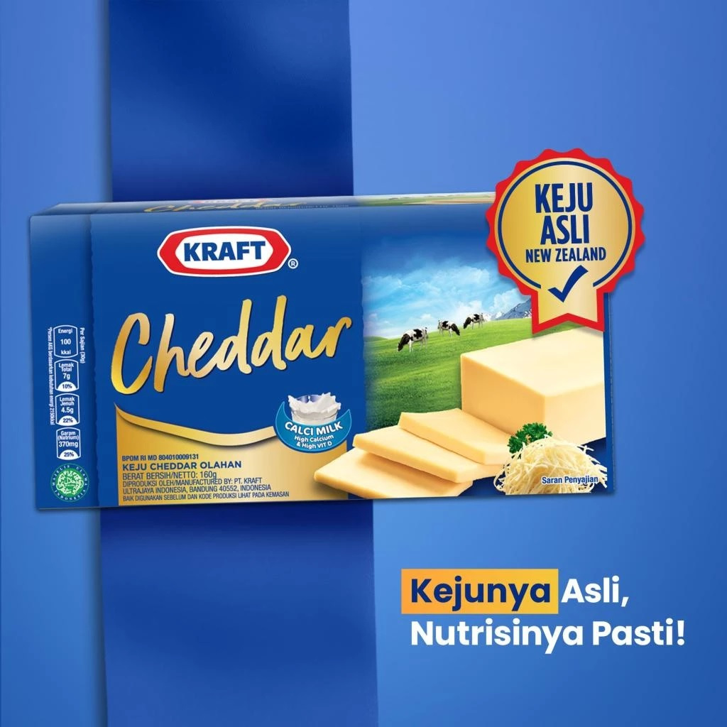 Jual Kraft Keju Chedar blok 150 gram Keju asli dari susu Keju asli dari ...