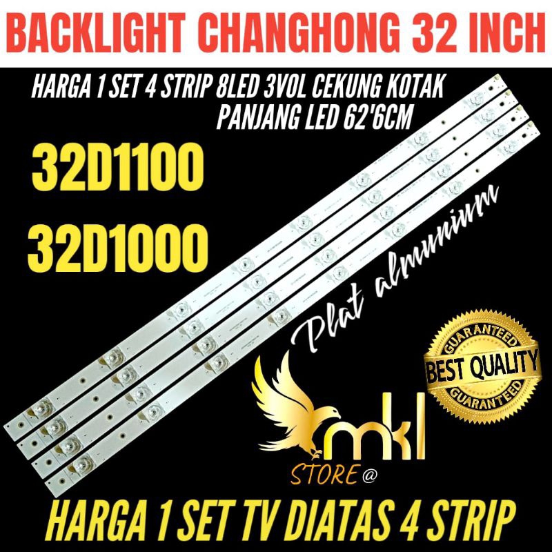 Jual BACKLIGHT TV LED CHANGHONG 32 INCH 32D1100- 32D1000 BACKLIGHT TV LED CHANGHONG 32 INCH ...