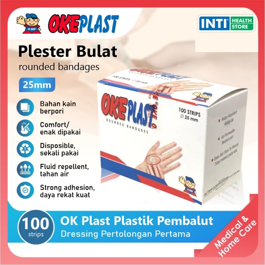Jual OK PLAST | Plester Bulat 100's | Plester Ok Plast | Shopee Indonesia
