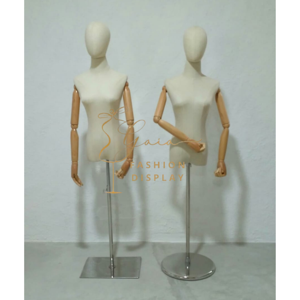 Jual Patung Manekin Galina Setengah Badan Manekin Dm Tangan Robot Cewek Model Tangan Motif Kayu