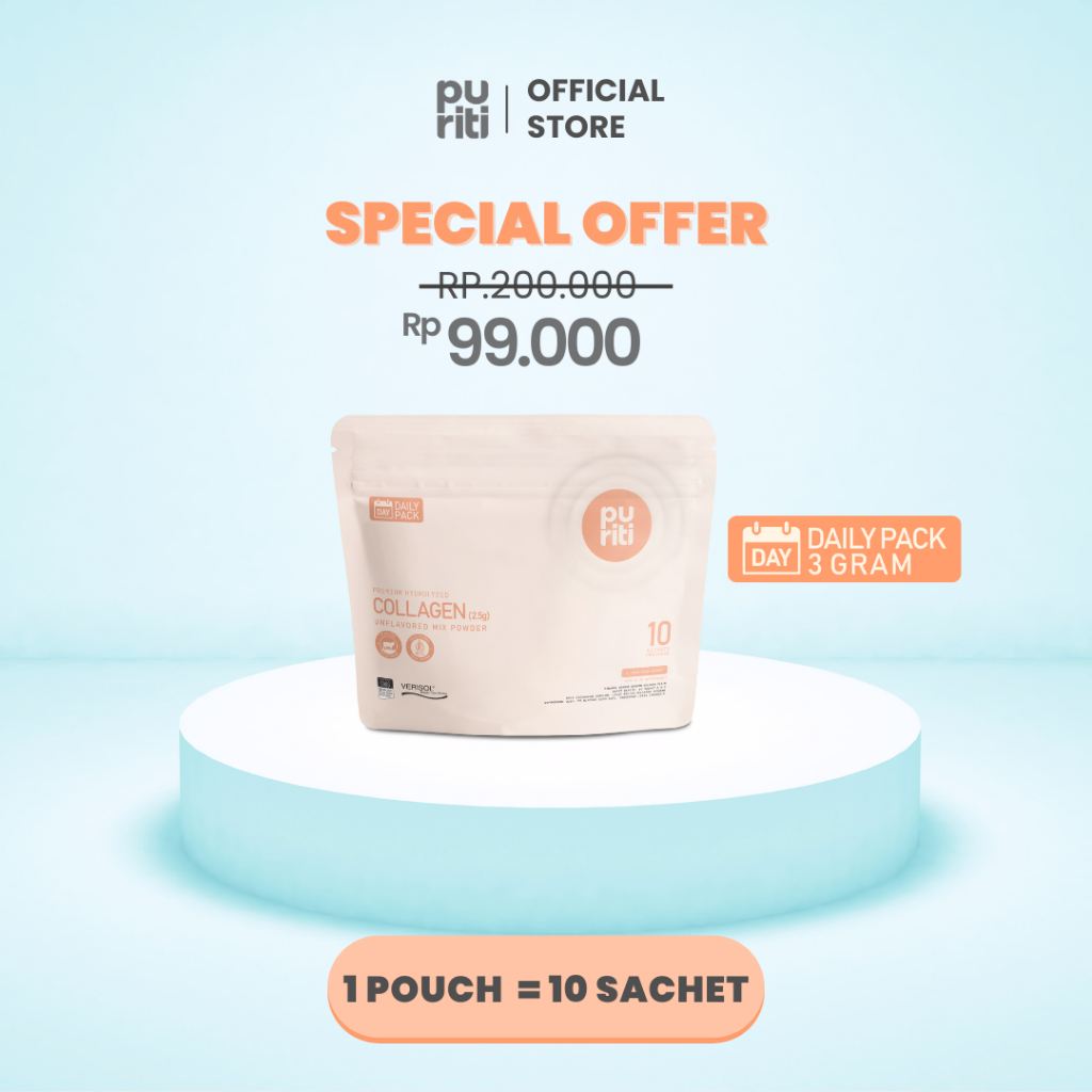 Jual PURITI Collagen Drink 1 Pouch @10 Sachets/3gr - Minuman Kolagen ...