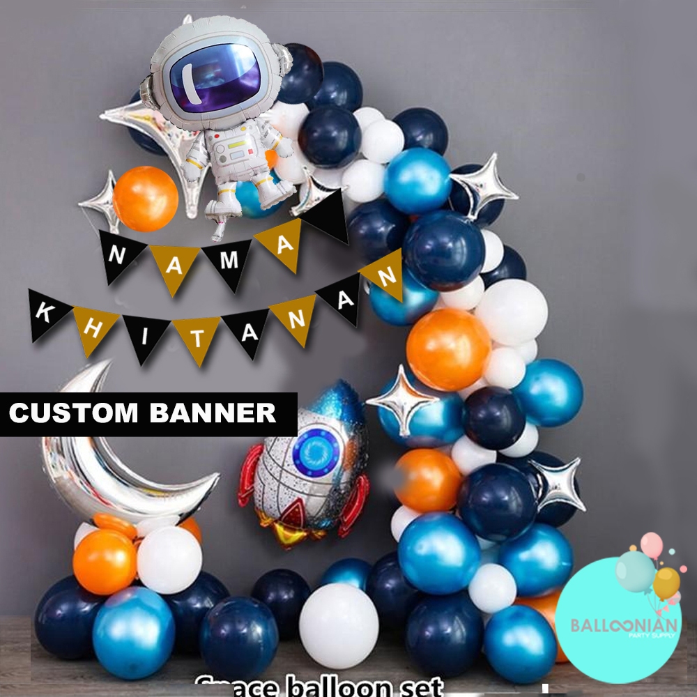 Jual SPACE MIDNIGHT BLUE DEKORASI SET/DEKORASI ULANG TAHUN ANAK ...