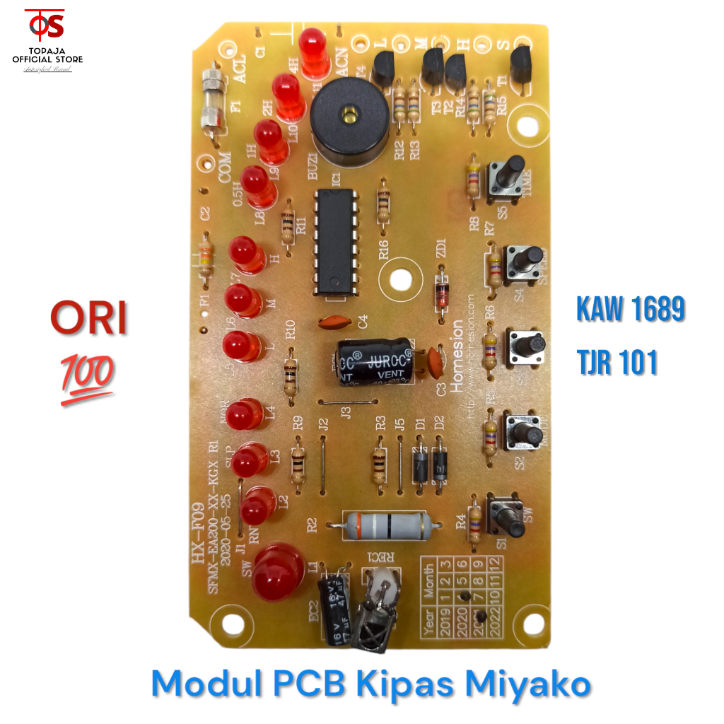Jual Modul PCB Kipas Angin Miyako KAW 1689 RC - TJR 101 Original ...