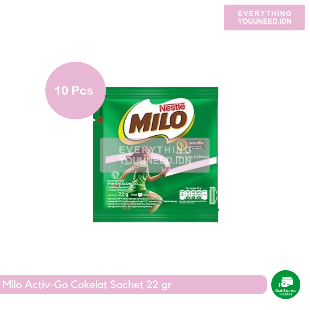 Jual Milo Activ-Go Cokelat Sachet 22 gr Isi 10 Pcs | Shopee Indonesia