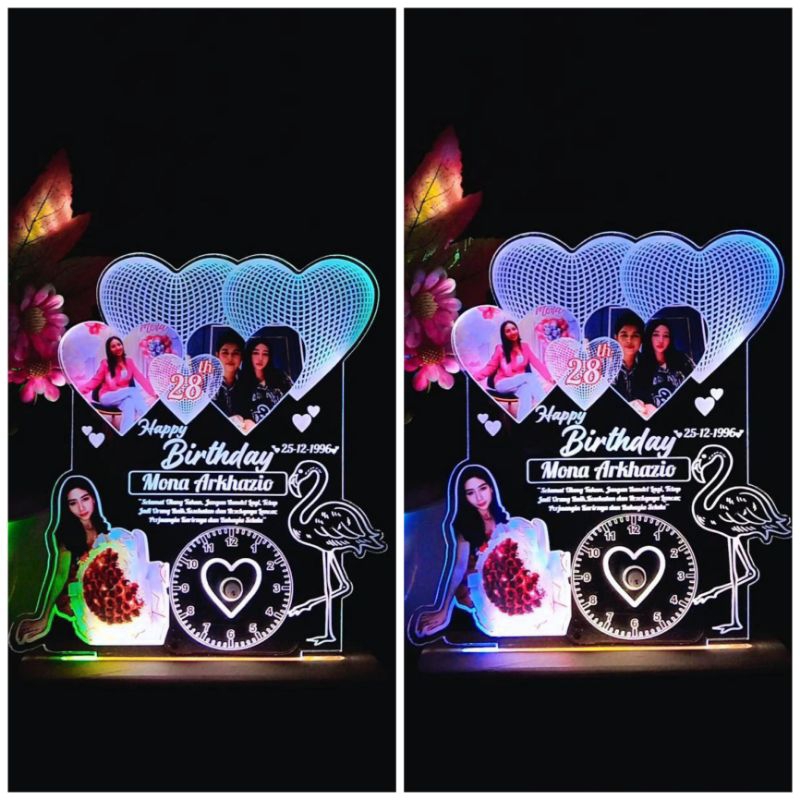 Jual Lampu Hias Akrilik Kado Ulang Tahun Anniversary Pernikahan Wisuda ...