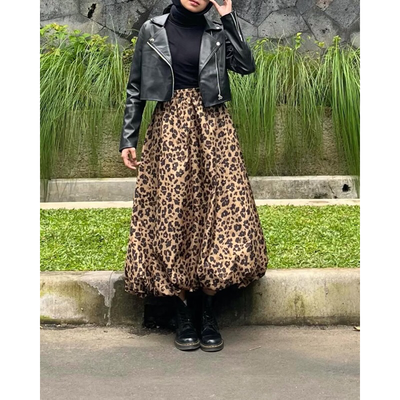 Jual NOL PLACES - LEOPARD BALLOONS SKRIT POLKYZ ( Rok panjang leopard ...