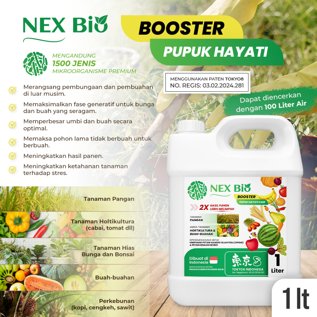 Jual Nexbio Booster Pupuk Hayati 1L |Nutrisi Meningkatkan Hasil Panen ...