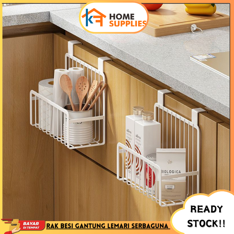 Jual 【KF】Rak Dapur Gantung Lemari Tempat Bumbu / Rak Gantung Besi ...