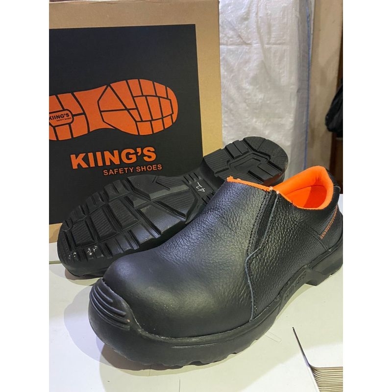 Jual SEPATU SAFETY KINGS PENDEK KULIT ASLI UJUNG BESI | Shopee Indonesia