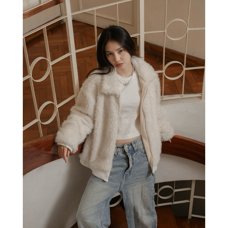 Jual NEIGE - Avenue Fur Jacket | Shopee Indonesia