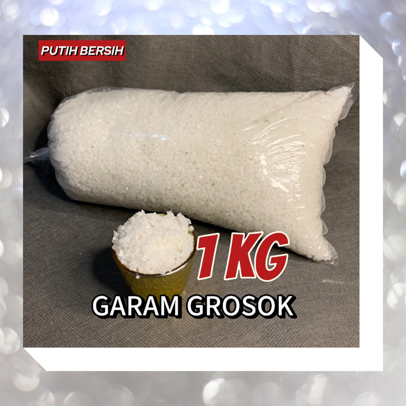 Jual GARAM GROSOK / UYAH GRASAK PUTIH BERSIH 1 KG REMBANG | Shopee ...