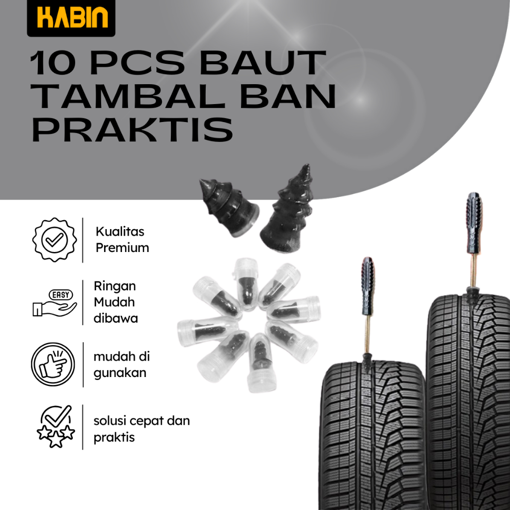 Jual Baut Paku SkrupTambal Ban Tubeless 10 pcs Alat Tambal Ban Sepeda ...