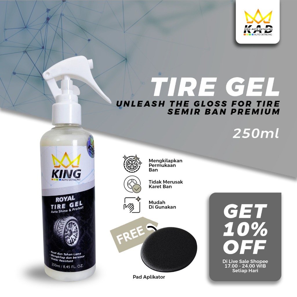 Jual ROYAL TIRE GEL Semir Ban Kendaraan Tahan Lama Pengkilap Ban Motor ...