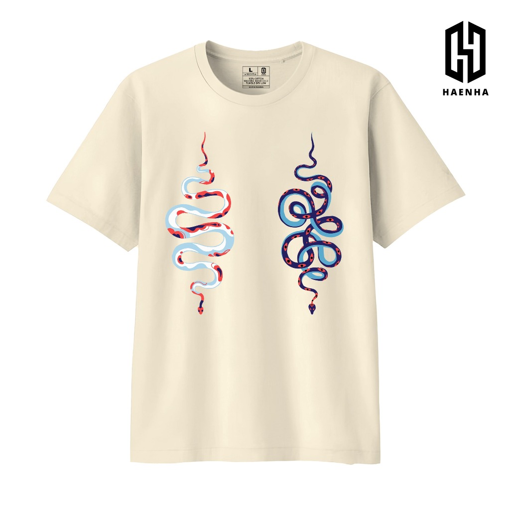 Jual HAENHA Kaos Duo Snake Baju Motif Ular Tshirt Unisex | Shopee Indonesia