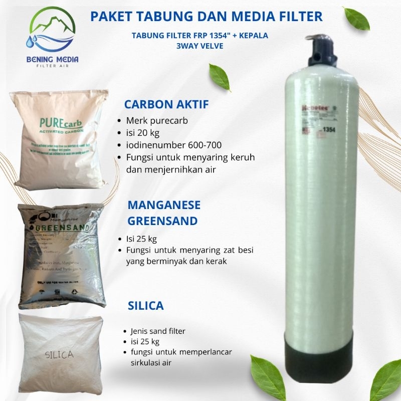 Jual Paket filter air - Filter tabung 1354 - Filter zat besi - Kuning ...