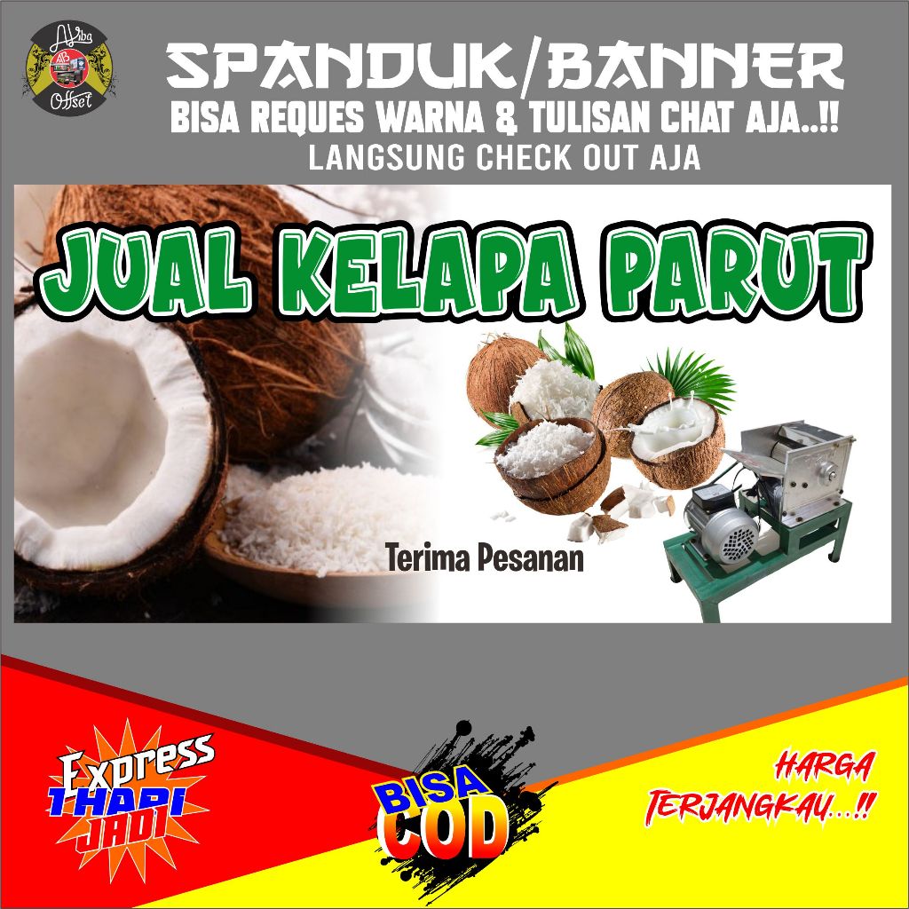 Jual SPANDUK BANNER KELAPA PARUT | Shopee Indonesia