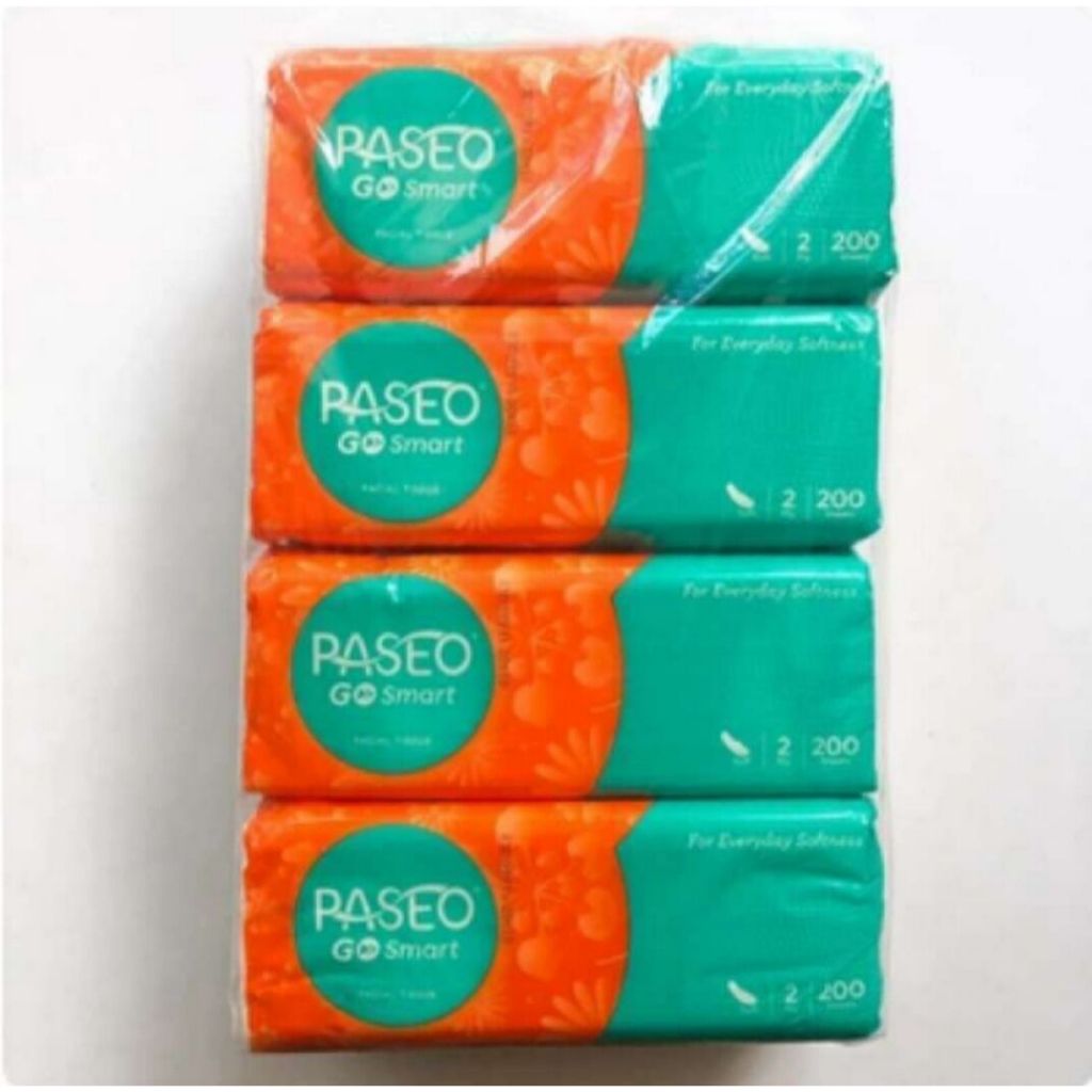 Jual { ISI 4 PACK } Tissue Paseo Go Smart 200 Sheets 2 Ply Soft Pack ...