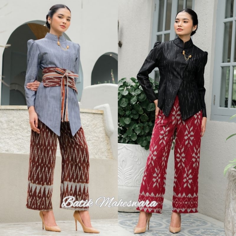 Jual Batik Maheswara - One Set Kebaya Janggan Celana Tenun Alula ...