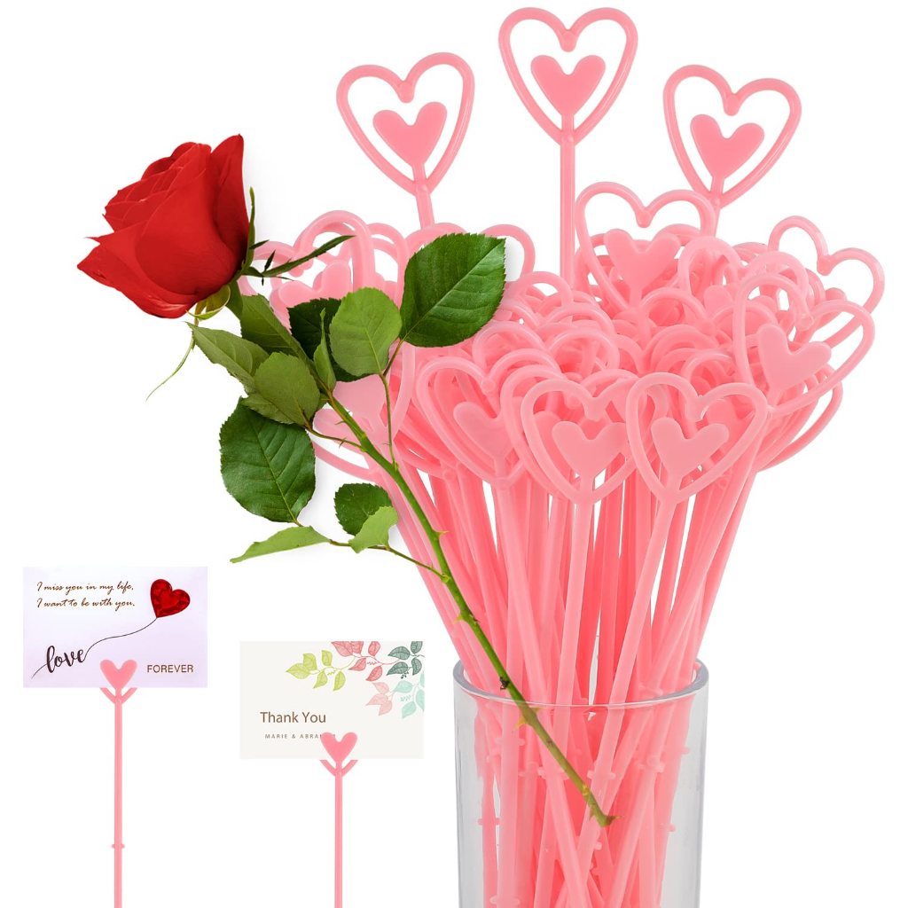 Jual 78pcs Card Holder Plastic / Stick Card Buket Bunga Love / Stick ...